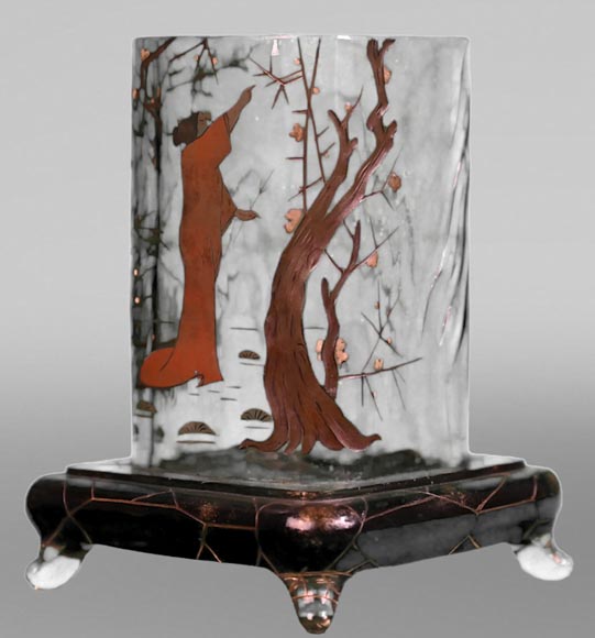 Eugène ROUSSEAU, Vase with Japanese Picker, circa 1870-1880 - Objects