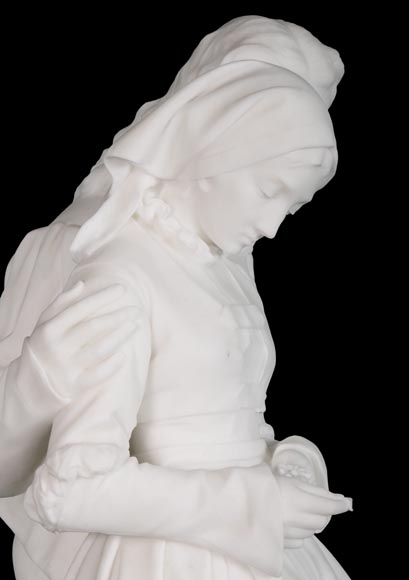 Faust and Marguerite, sculpture of a couple in costume, Neo-Renaissance ...