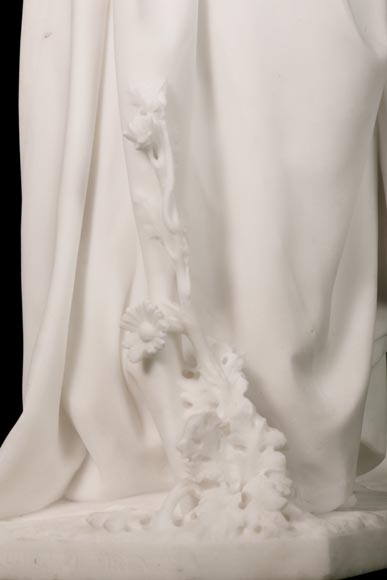 Faust and Marguerite, sculpture of a couple in costume, Neo-Renaissance ...