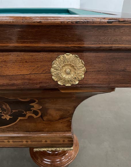 Louis-Philippe period billiard table with marquetry - Bookcases, desks ...