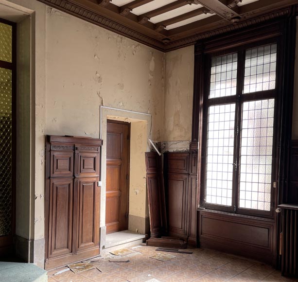 Pièce de boiserie de style Napoléon III en acajou - Pièce de boiseries