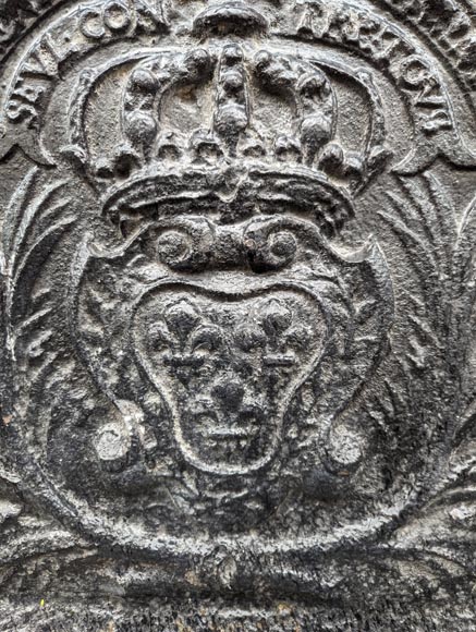 Fireback with the coat of arms of France and the motto "Alone against ...