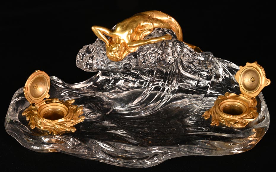 BACCARAT crystalworks, La Vague Inkwell, 1909 - Objects