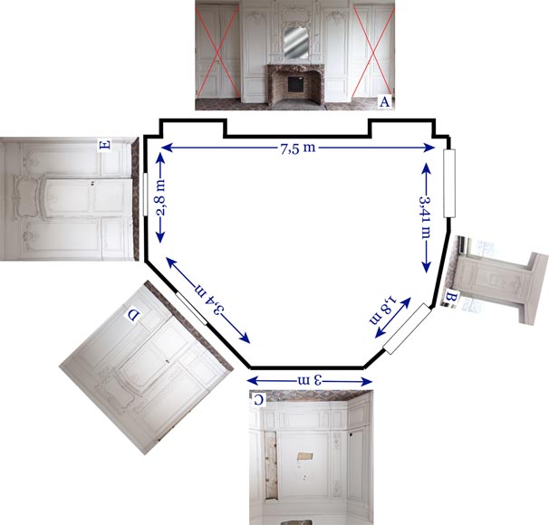 Louis XV style paneled room - Paneled rooms