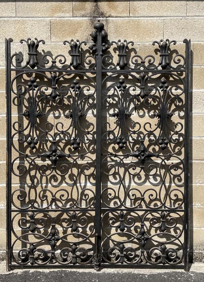 Napoleon III-style wrought iron double gate, 19th century - Doors