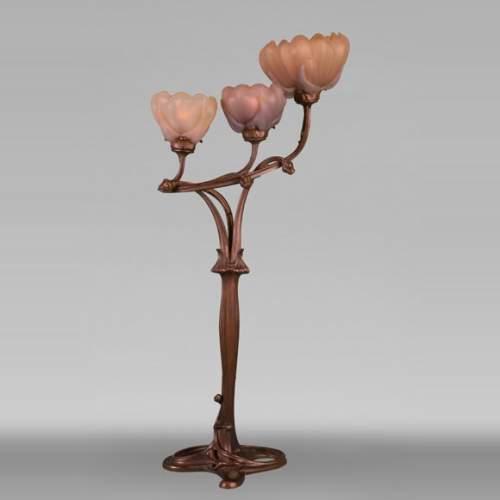 Auguste and Antonin DAUM and Louis MAJORELLE, “Nénuphar” lamp, 1903 ...
