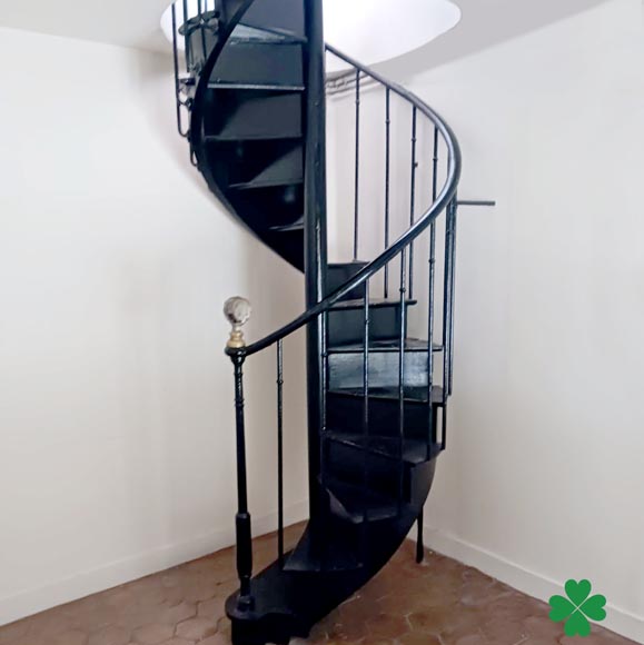 Spiral staircase in painted oak - Architectural elements, staircase ...