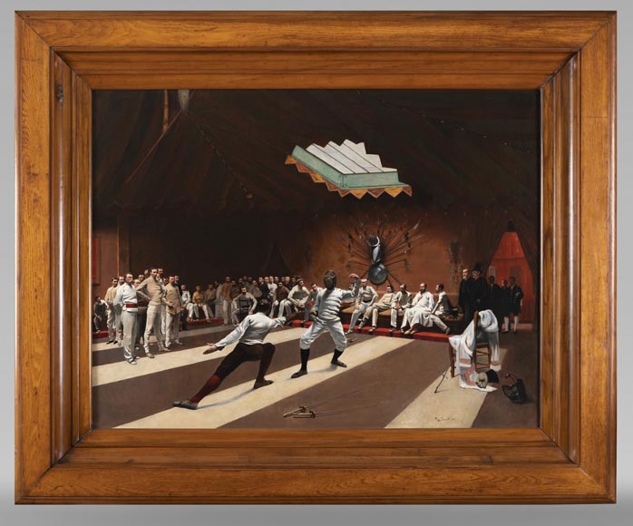 LIGNIER - The fencing circle, painting - Paintings