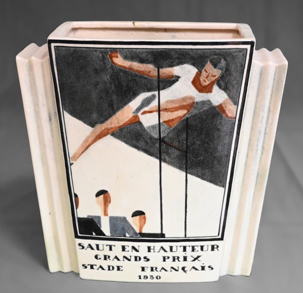 Robert LALLEMANT, "High Jump" Vase, 1930 - Ceramic, porcelain, faience