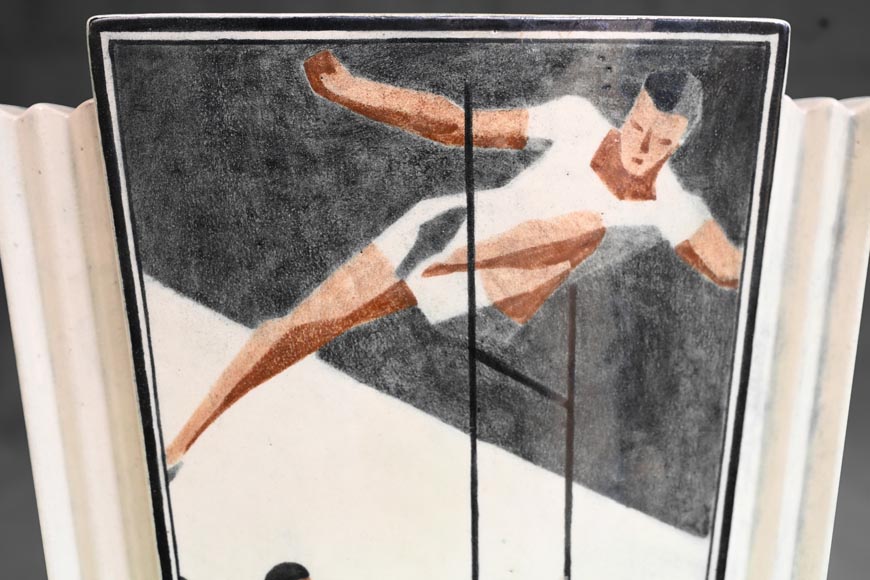 Robert LALLEMANT, "High Jump" Vase, 1930 - Ceramic, porcelain, faience