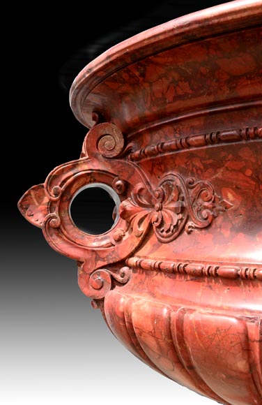 Jules CANTINI, Large Urn in Numidia Red Breccia Marble,second half of ...