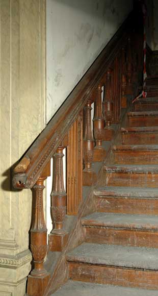 Carved Oak Stairway Banister - Stairs and banisters