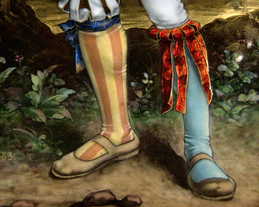 Enameled plate by Soyer "Hunter" - Enamels