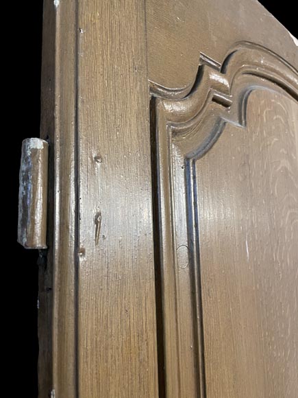 Molded door in resinous wood, painted in oak imitation - Doors
