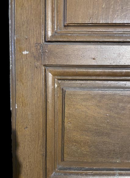 Molded door in resinous wood, painted in oak imitation - Doors