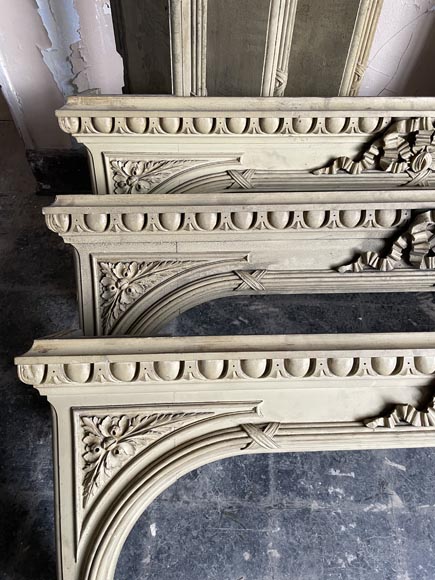 Set of Three Carved Wooden Curtain Boxes, Louis XVI Period ...