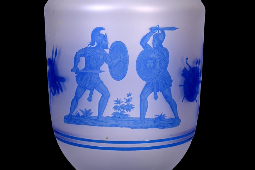 Jacques Louis KESSLER, Pair of Vases Engraved with Greek Revival Decor ...
