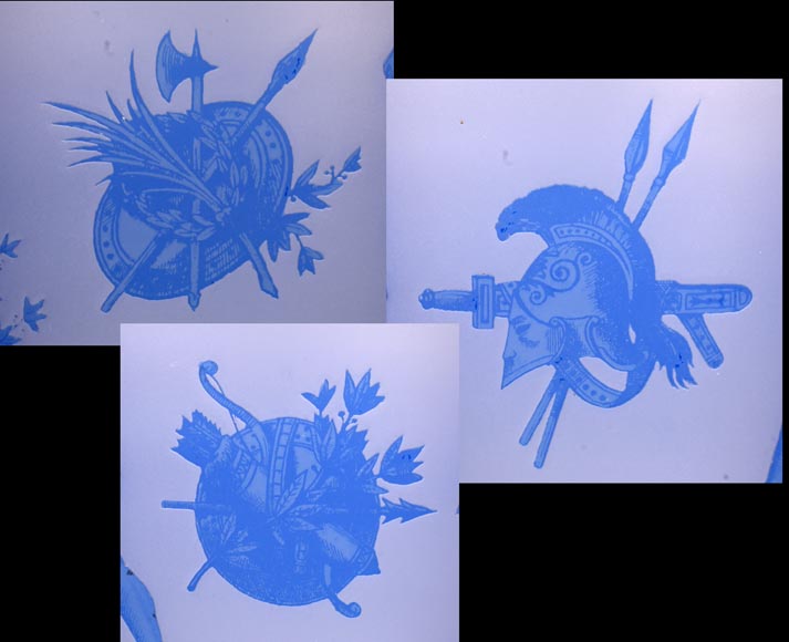 Jacques Louis KESSLER, Pair of Vases Engraved with Greek Revival Decor ...