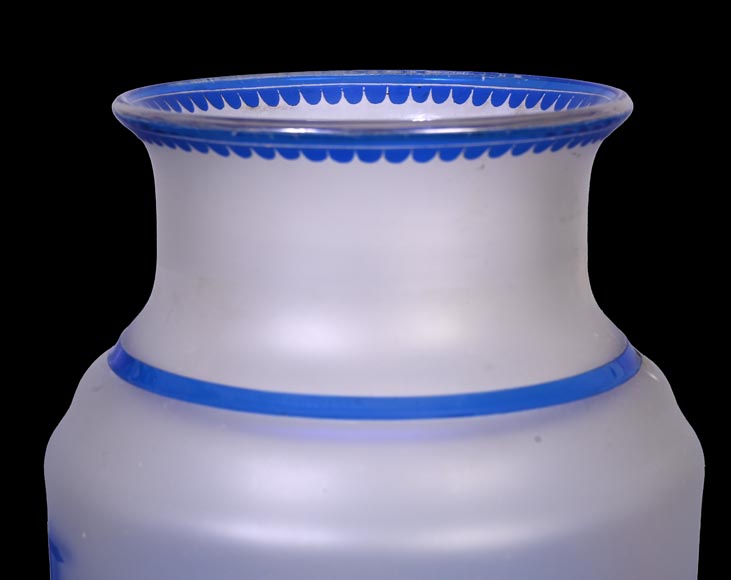 Jacques Louis KESSLER, Pair of Vases Engraved with Greek Revival Decor ...