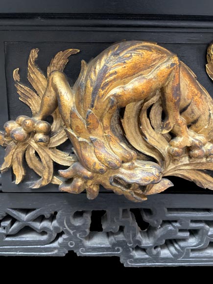 F. GERDERÈS – Japanese-style billiard table in gilded and carved wood ...