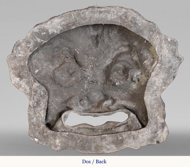 Regence-style lead grotesque fountain mask - Fountains, wells, basins