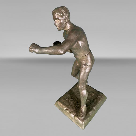 RAPIN - "Wrestler", regule statuette - Sculpture