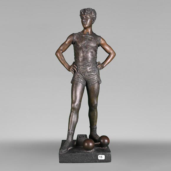Eutrope BOURET (1833-1906) (d'après), statuette en régule patiné ...