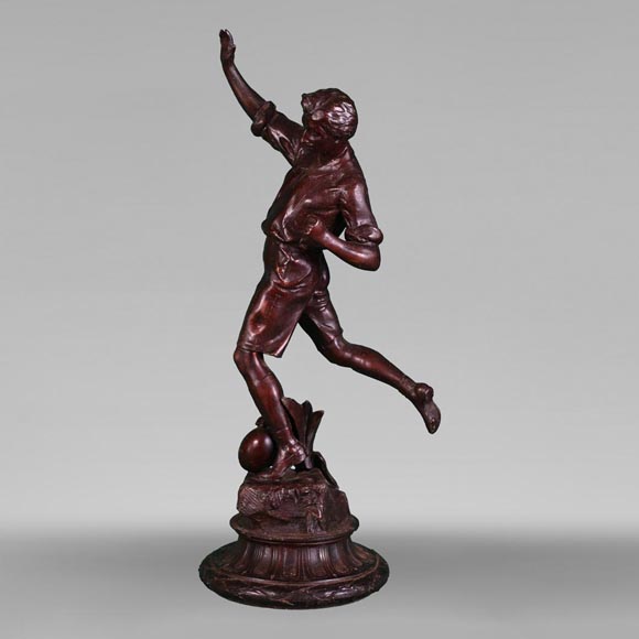 DEBUT, Statuette of a rugby player in regule - Sculpture