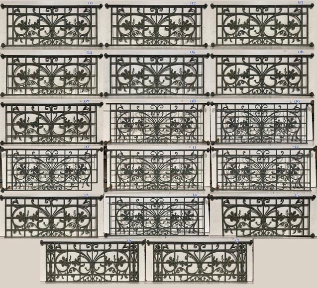 Set of Wrought Iron Window Railings - Monumental and structures