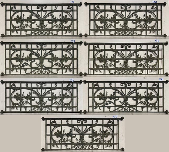 Set of Wrought Iron Window Railings - Monumental and structures