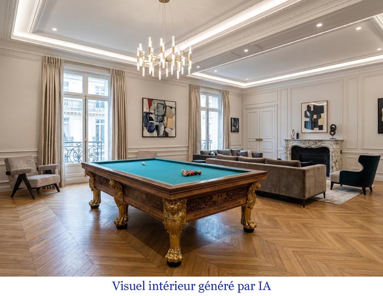 PORET AND PANNETIER, French billiard table in the Louis-Philippe style ...