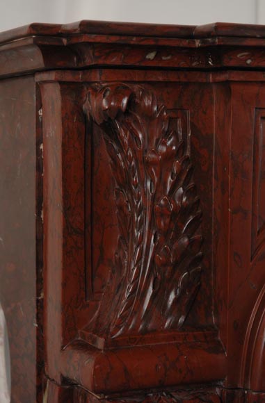 19th Century red Griotte marble mantel - Marble