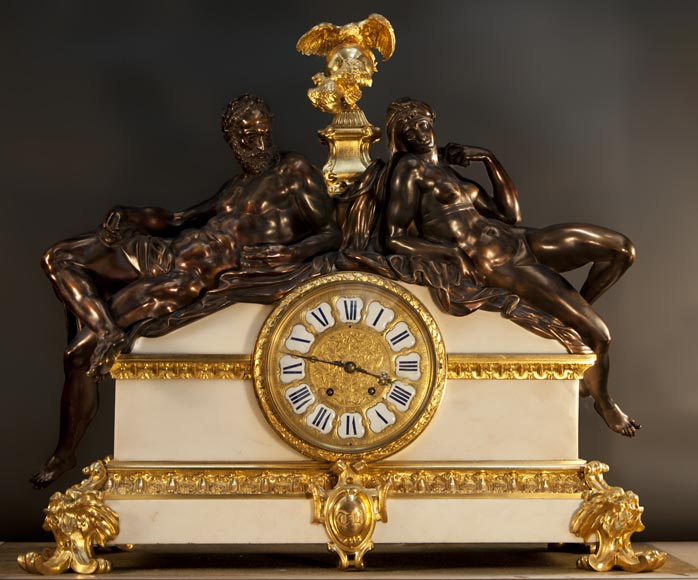 Exceptional monumental Néo-Renaissance style clock after a model by ...