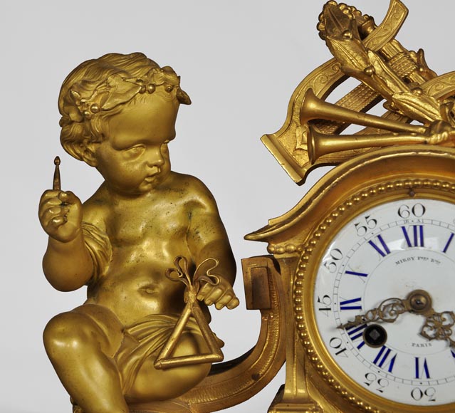 MIROY Frères - Beautiful antique clock with musicians putti - Clocks ...