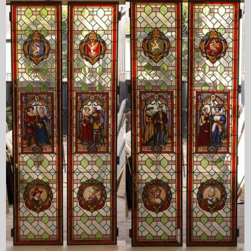 Antique stained glass window signed "Bitterlin Paris 1883" - Stained ...