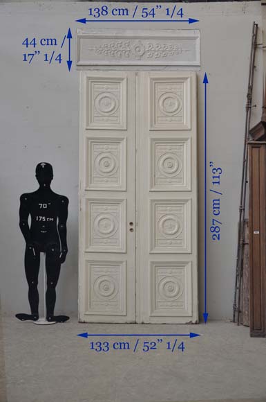 Double neo-classic door based on a drawing by Percier and Fontaine - Doors