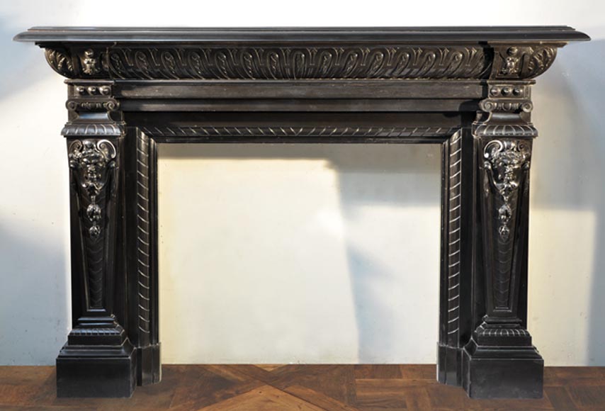 Monumental Napoleon III period fireplace with satyrs heads in Fine ...