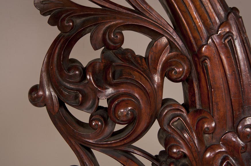Stair banister with griffin decor made out of mahogany circa 1910 ...