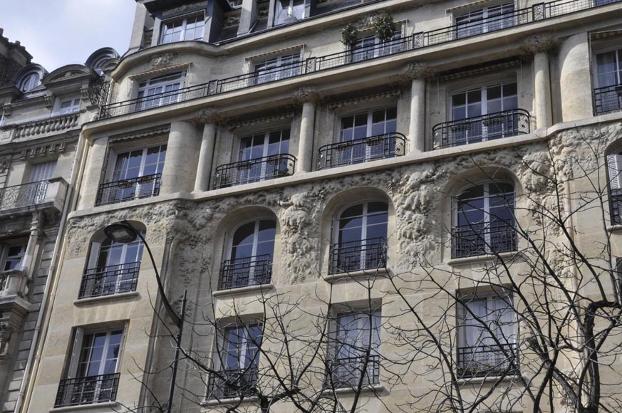 Auguste PERRET (1874-1954) - Antique Art Nouveau style fireplace in ...