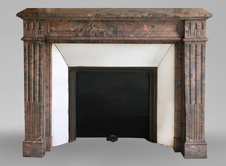 Beautiful antique Louis XVI style fireplace made of Rose Enjugerais ...