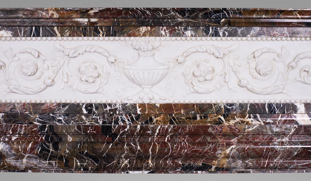 Antique Napoleon III style mantel in Rouge de Rance marble and Statuary ...