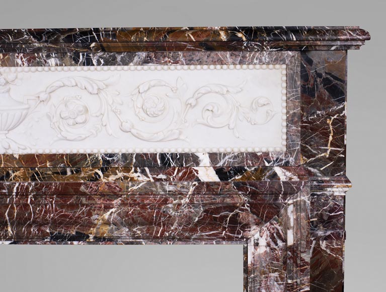 Antique Napoleon III style mantel in Rouge de Rance marble and Statuary ...
