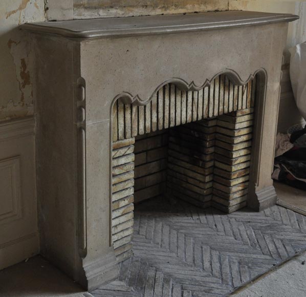 Rare antique 1920's stone fireplace - Stone