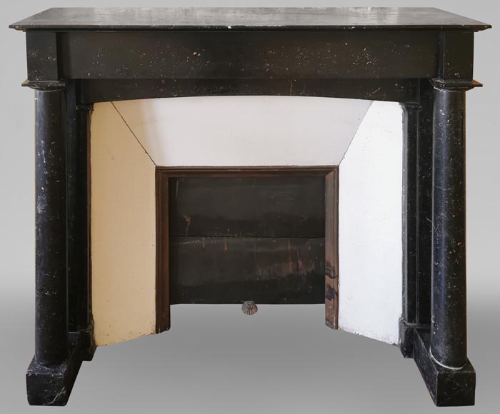Antique Empire style fireplace with detached columns - Marble