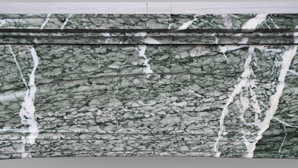Tony SELMERSHEIM, Art Nouveau Mantelpiece in Green Campan Marble, 1910 ...