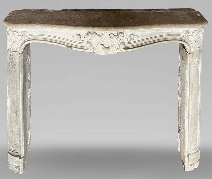 Louis XV period stone mantel - Stone
