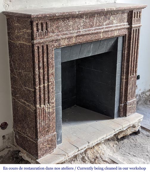 Small Louis XVI style mantel with Campan marble jambs - Marble