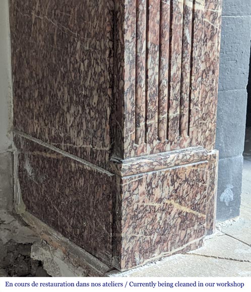 Small Louis XVI style mantel with Campan marble jambs - Marble