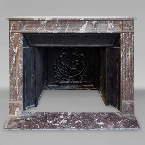 Antique Louis XIV style red marble mantel - Marble