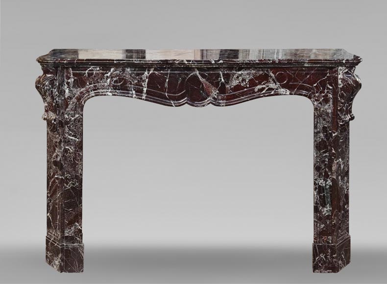 LXV style mantel carved in Levento marble - Marble